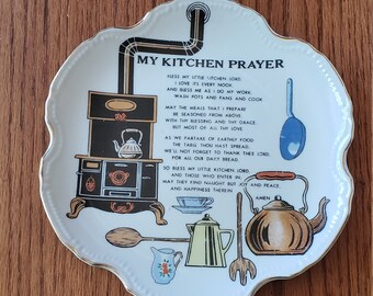Kitchen prayer plate | Etsy