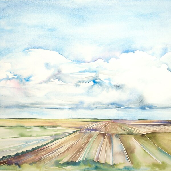Watercolor Landscape Painting - Etsy