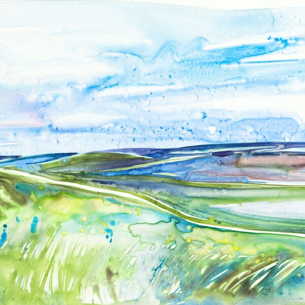 Watercolor on Yupo - Etsy