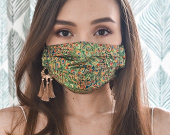 Peacock Face Mask - Etsy