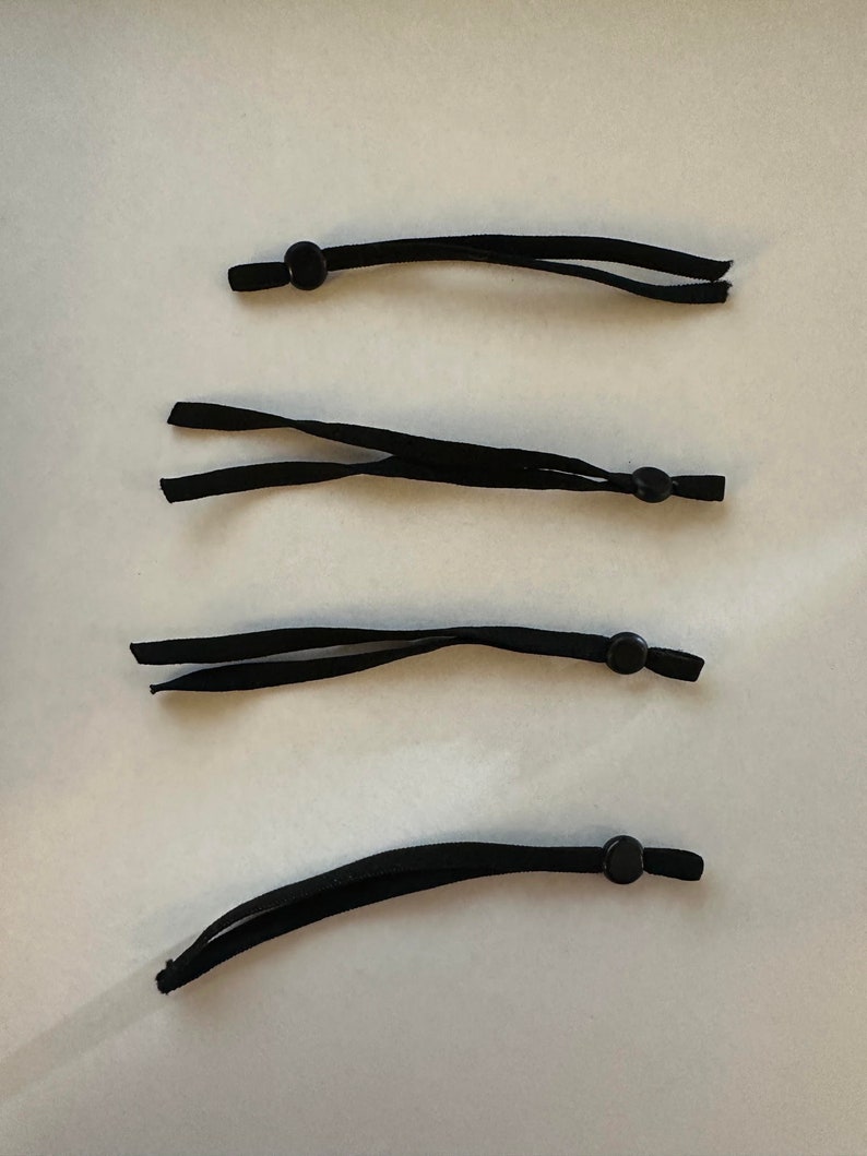 100x Adjustable Elastic String for Face Masks | 12cm | Soft Black ...