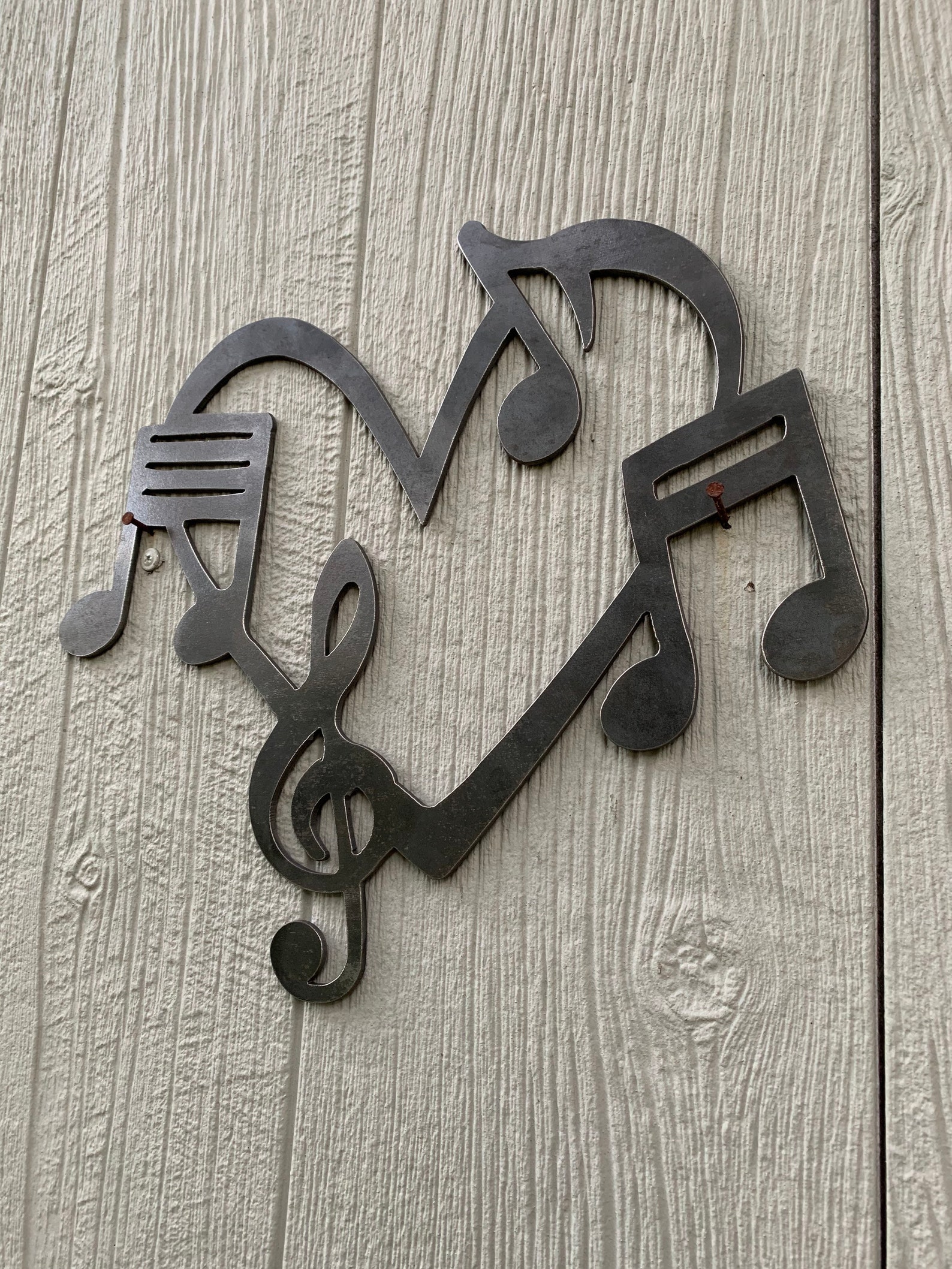 Heart Decor Music Symbol Music Note Home Decor Metal - Etsy