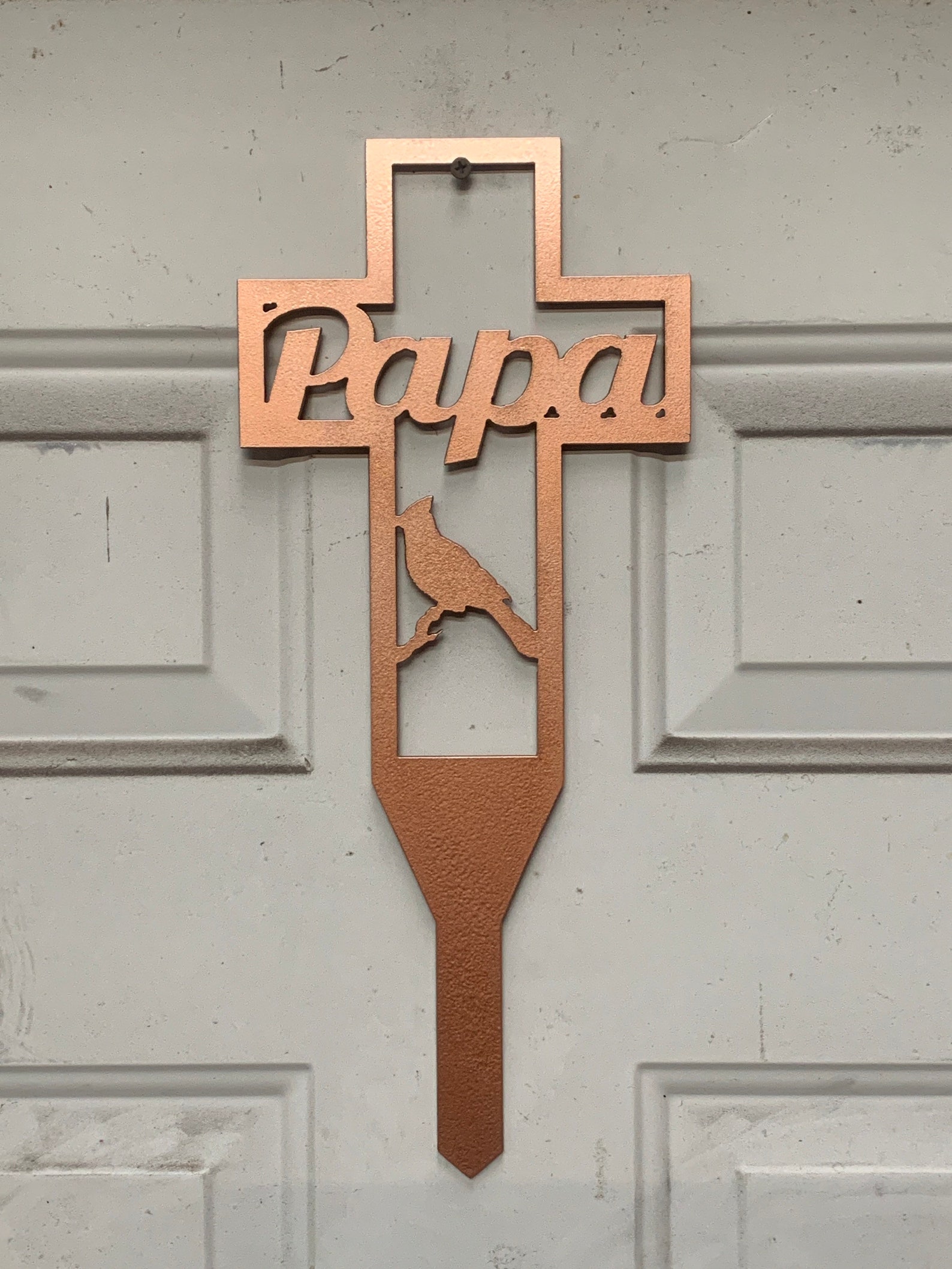 Metal Cross Stake Grave Marker Cemetery Stake Bird | Etsy