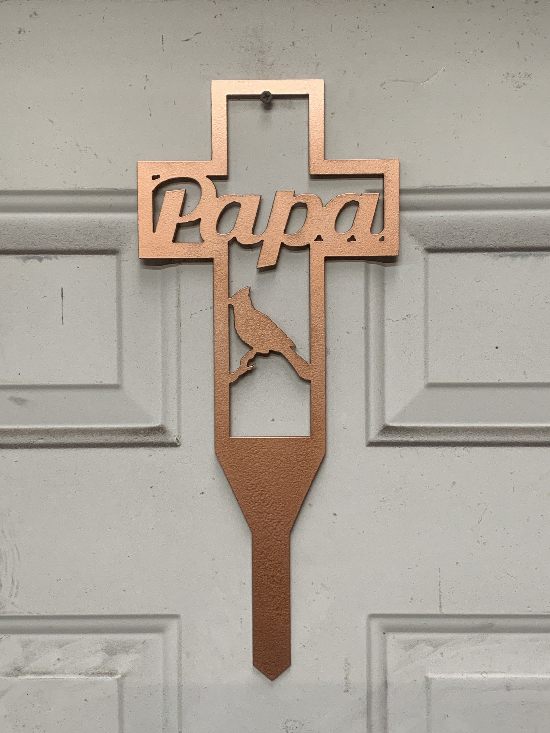 Metal Cross Stake Grave Marker Cemetery Stake Bird | Etsy