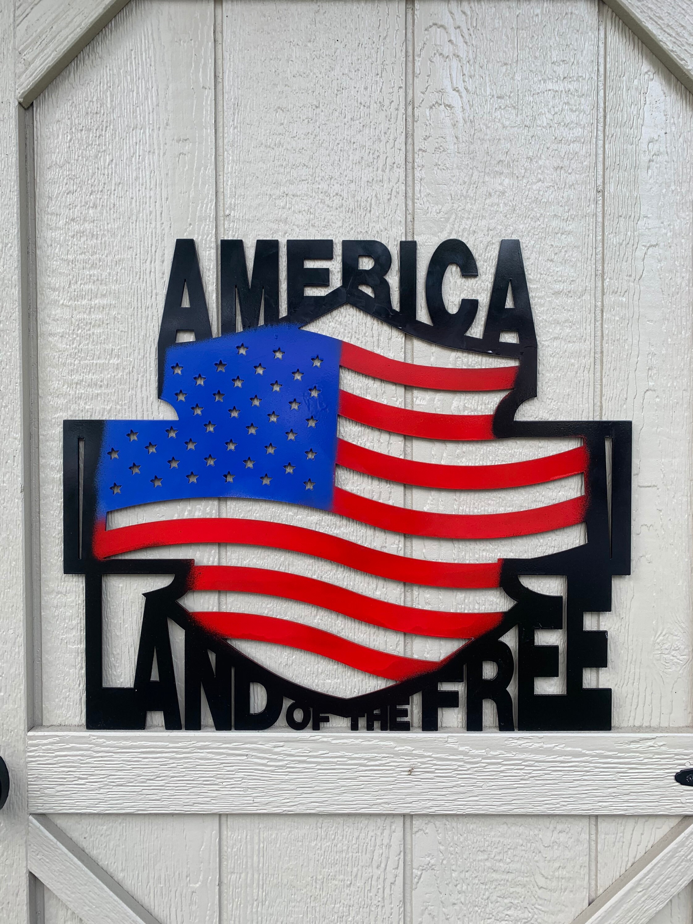 America Land of the Free USA patriot flag outdoor decor - Etsy.de