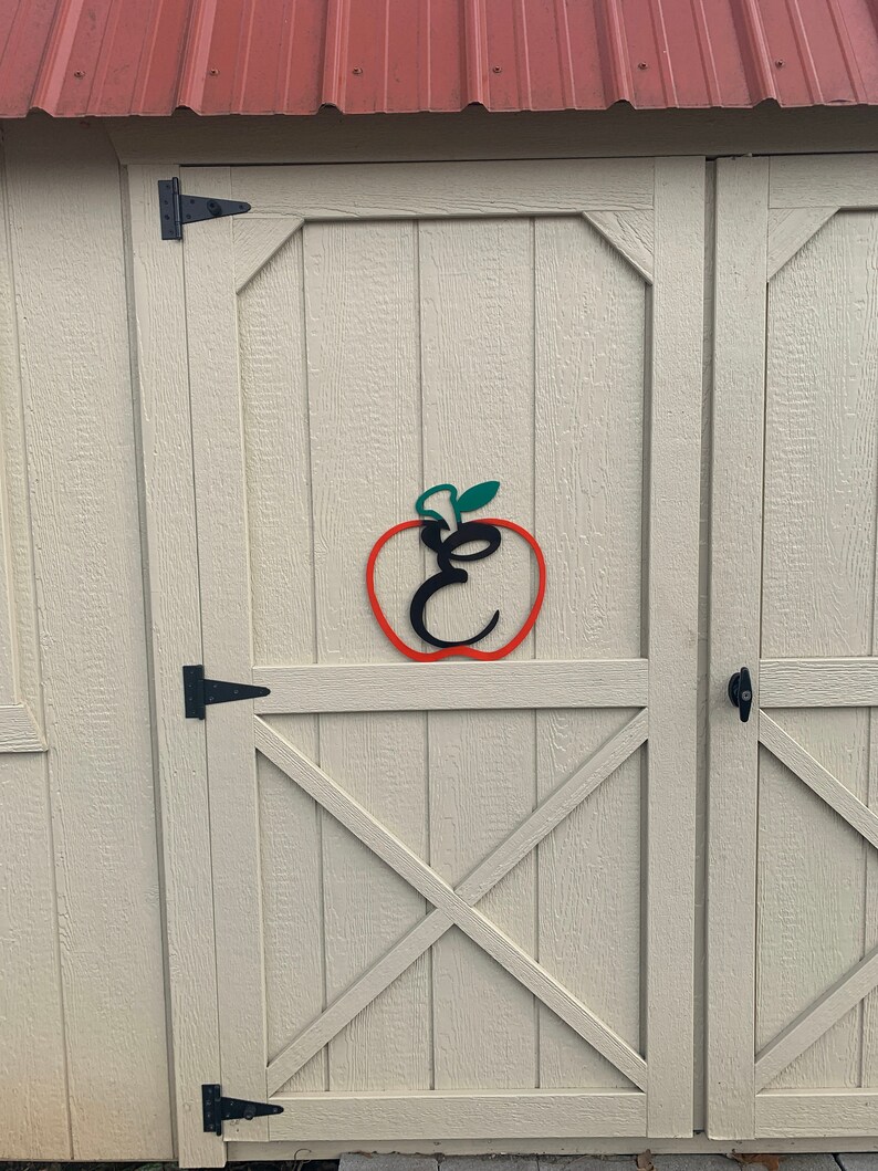 Metal Apple Sign teacher gift classroom decor home decor | Etsy