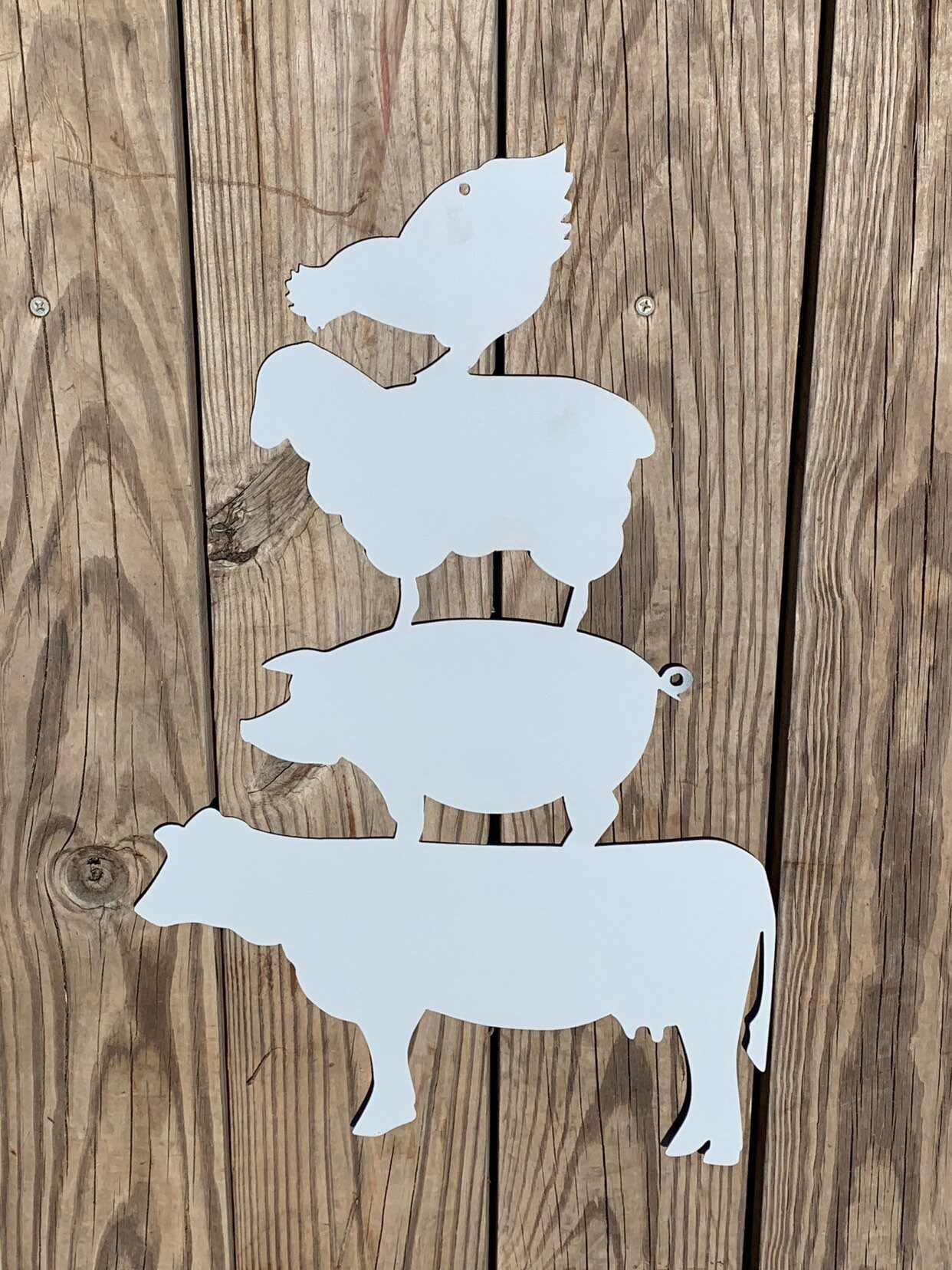 Stacked Farm Animals Sheep Cow Pig Chicken Barn Decor Farm - Etsy