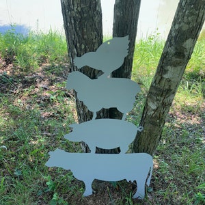 Stacked Farm Animals, Sheep Cow Pig Chicken Barn Decor, Farm Decor ...