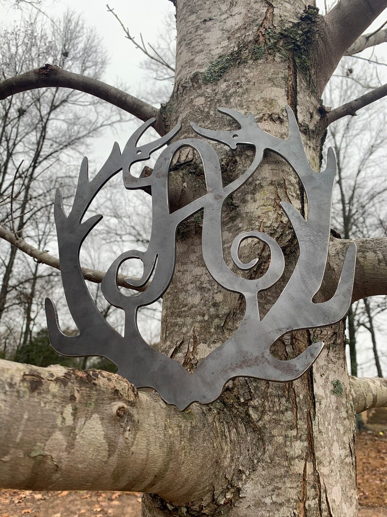 Monogram Antler Decor Hunting Decor Door Hanger Outdoor | Etsy