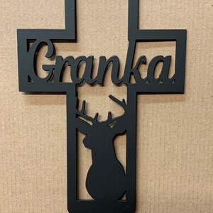 Memorial Cross Stake; Metal Grave Marker; Hunter; in Memory; Sympathy ...