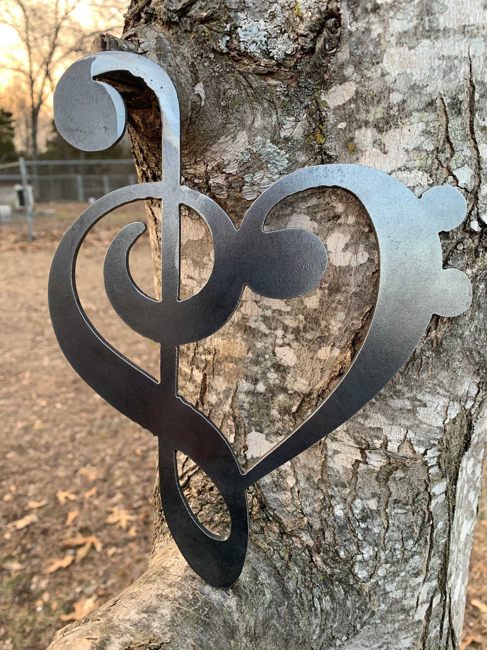Music Symbol Heart Bass Clef Treble Clef Music Decor Front - Etsy