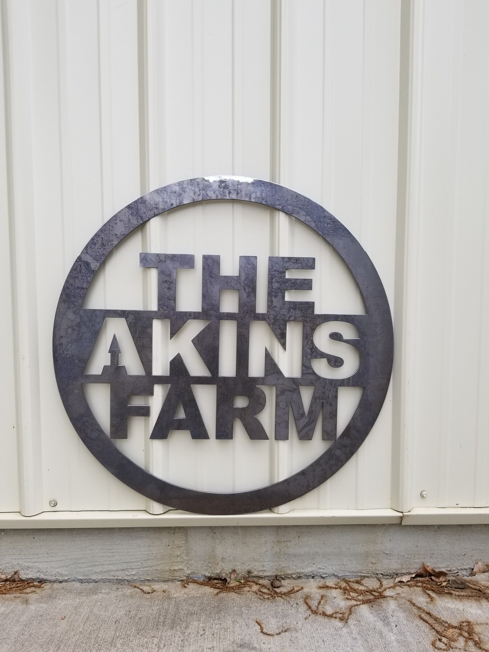 Farm Sign Personalized Sign Circle Sign Front Door Sign - Etsy