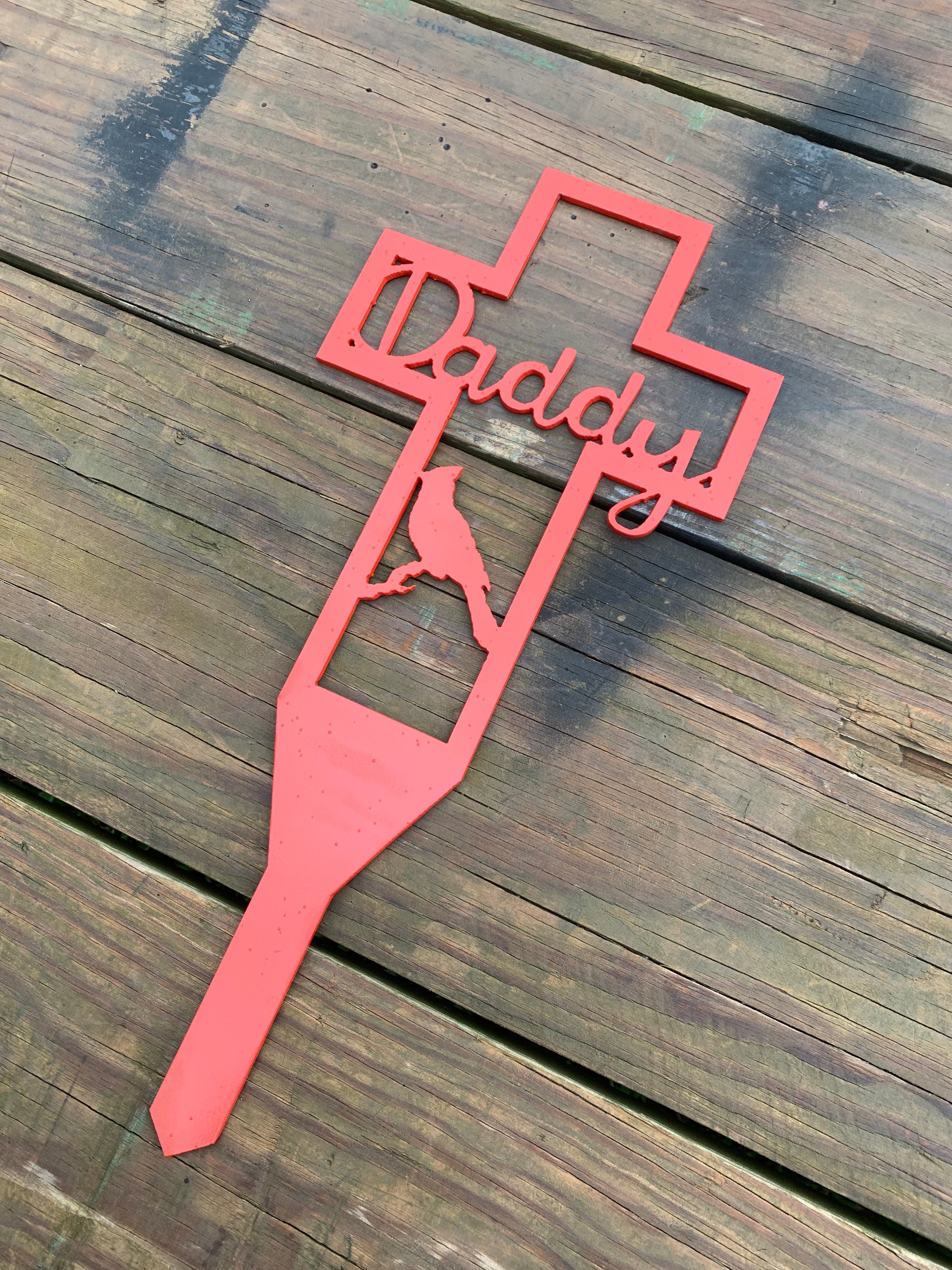 Metal Cross Stake Grave Marker Cemetery Stake Bird | Etsy