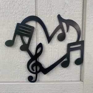 Heart Decor, Music Symbol, Music Note, Home Decor Metal, Office Decor ...