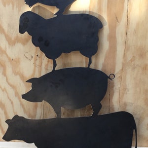 Stacked Farm Animals, Sheep Cow Pig Chicken Barn Decor, Farm Decor ...