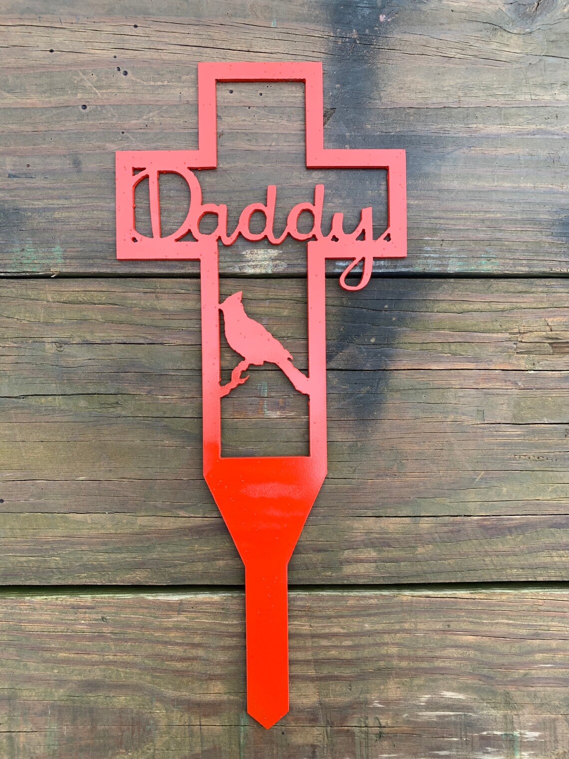 Metal Cross Stake Grave Marker Cemetery Stake Bird - Etsy