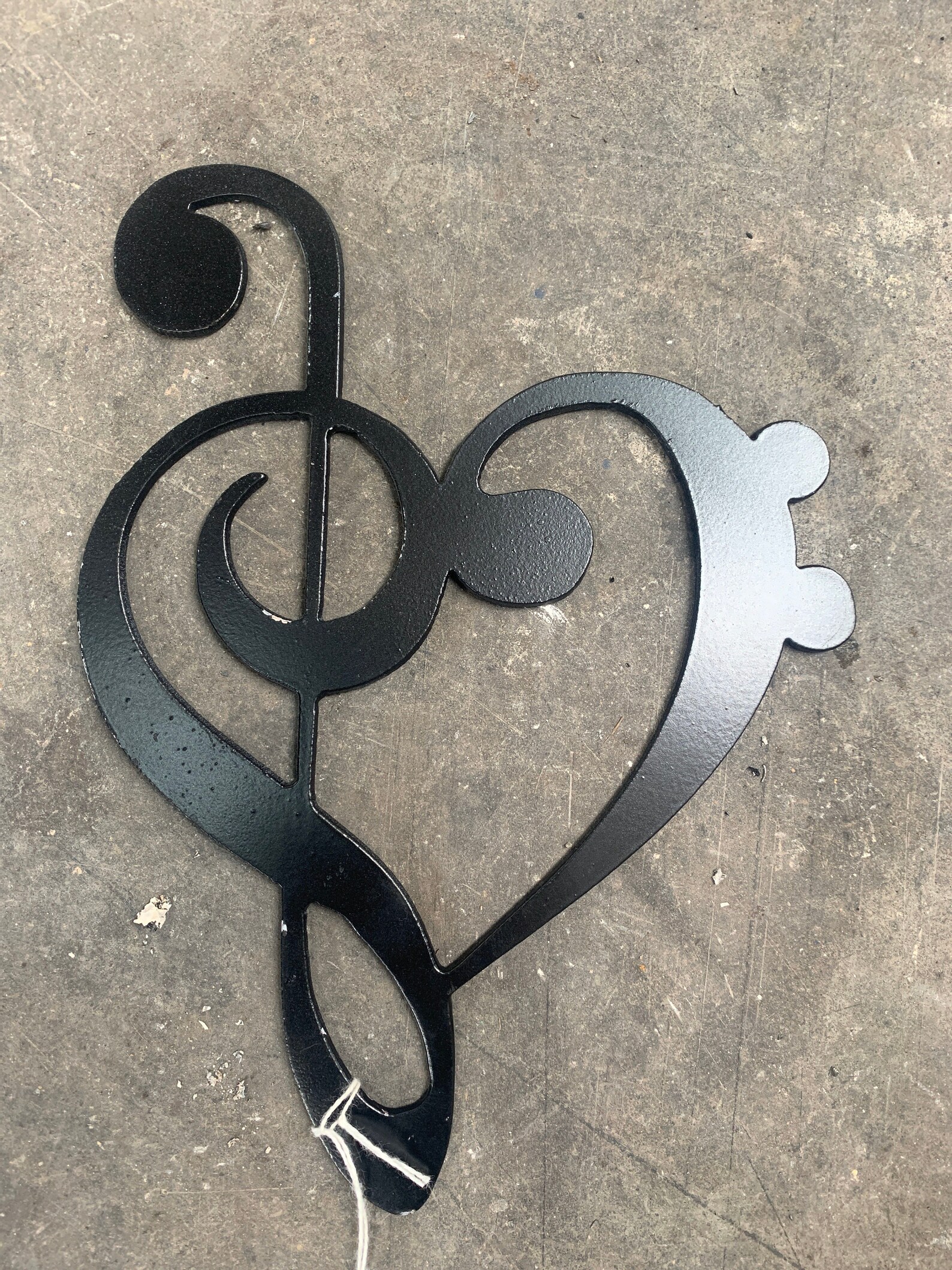Music Symbol Heart Bass Clef Treble Clef music decor front | Etsy