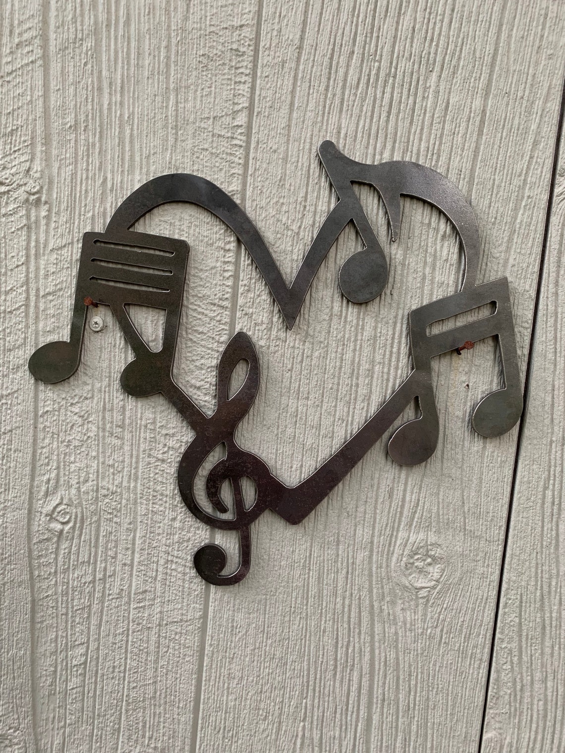 Heart Decor Music Symbol Music Note Home Decor Metal - Etsy