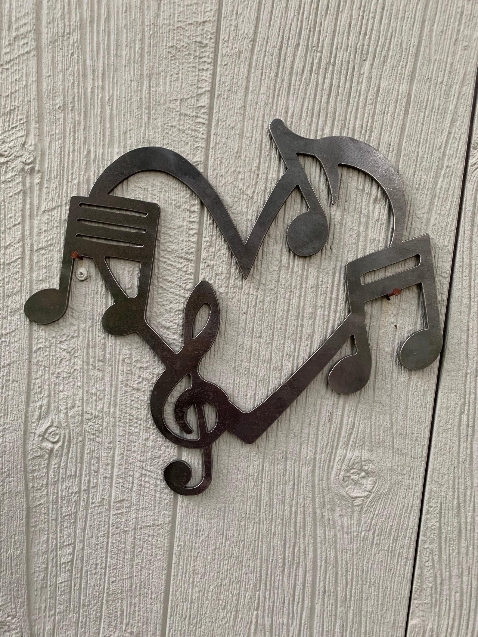 Heart Decor Music Symbol Music Note Home Decor Metal - Etsy