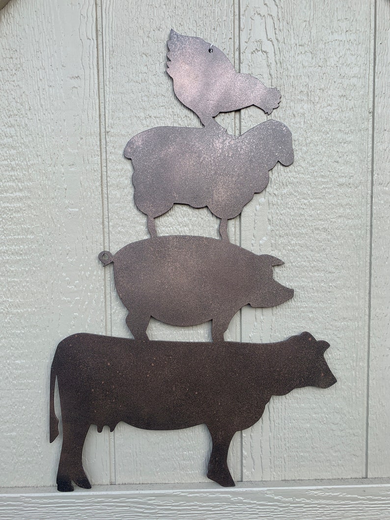 Stacked Farm Animals Sheep Cow Pig Chicken Barn Decor Farm - Etsy