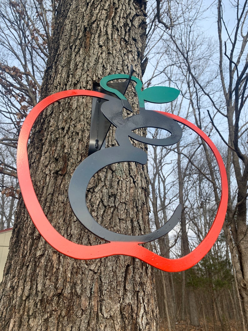 Metal Apple Sign teacher gift classroom decor home decor | Etsy