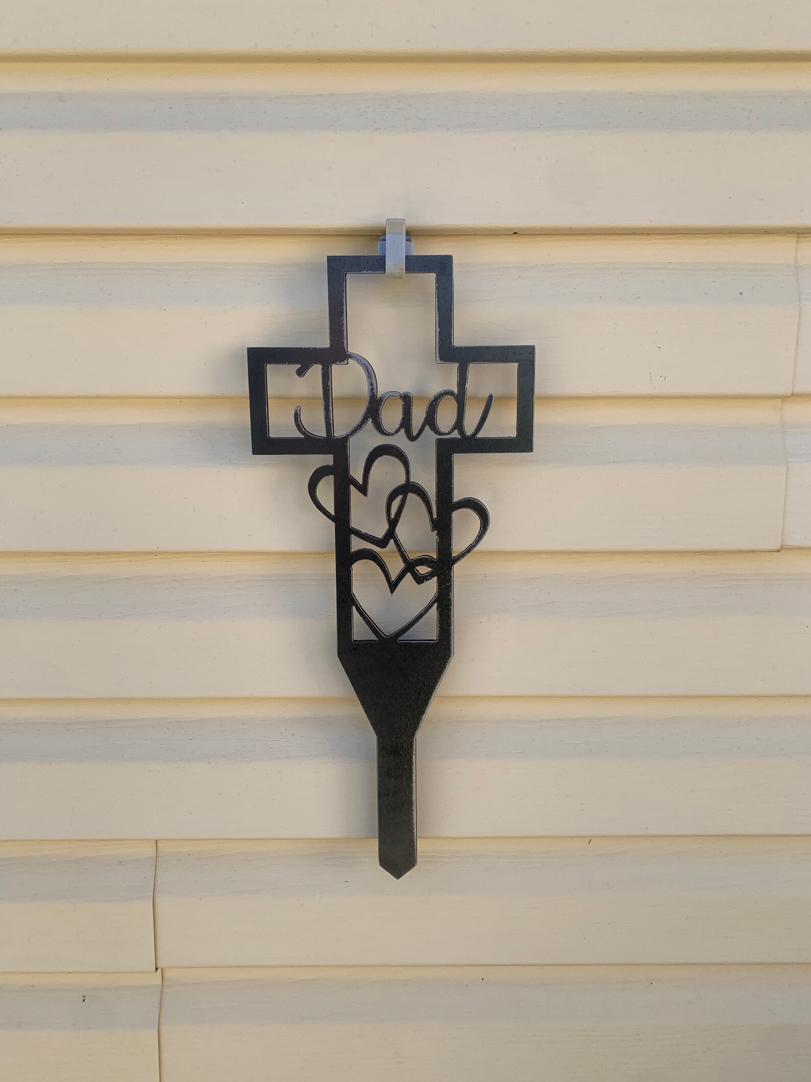 Memorial Cross Stake Heart Cemetery Stake Metal Grave - Etsy
