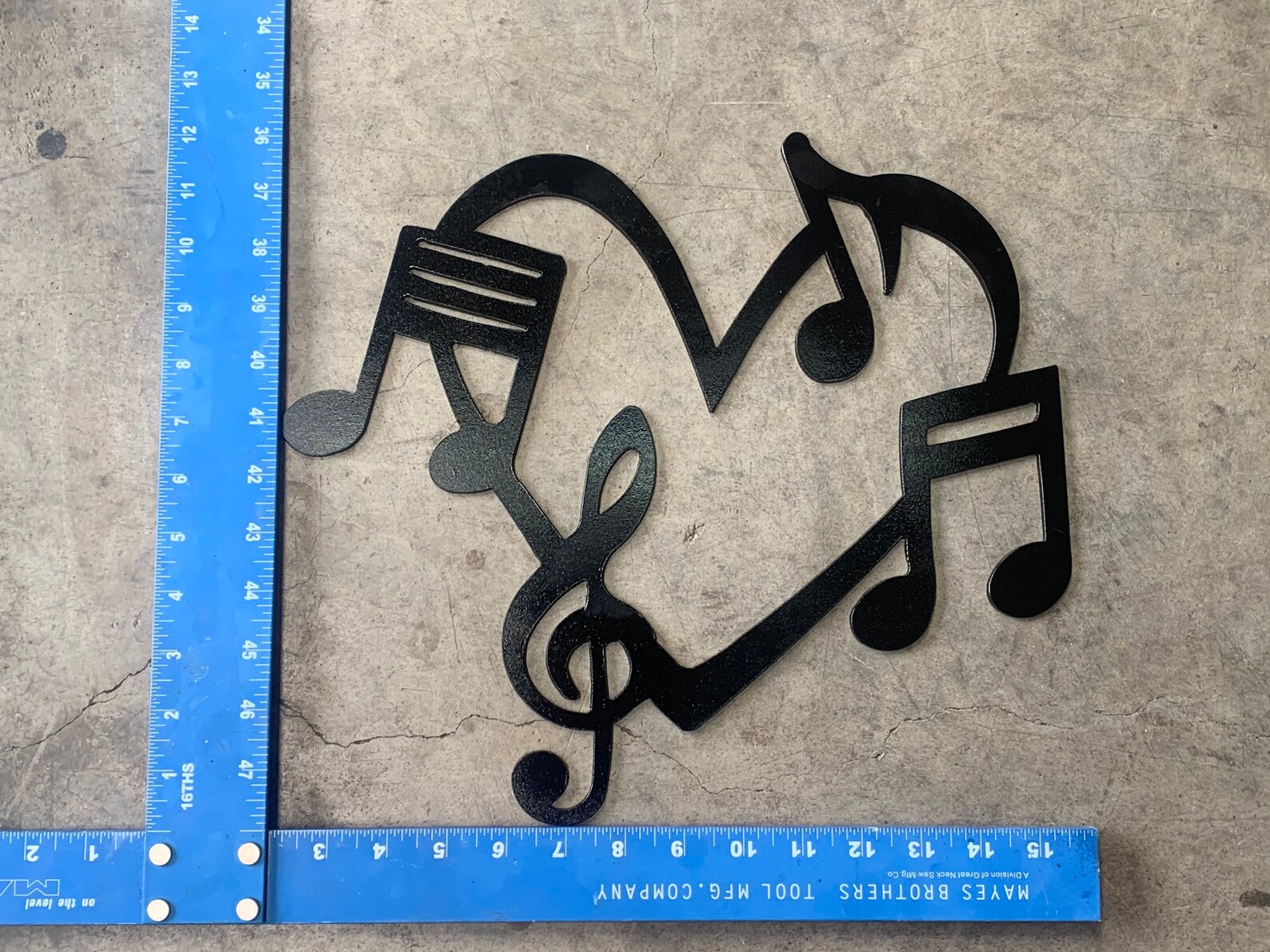 Heart Decor Music Symbol Music Note Home Decor Metal - Etsy