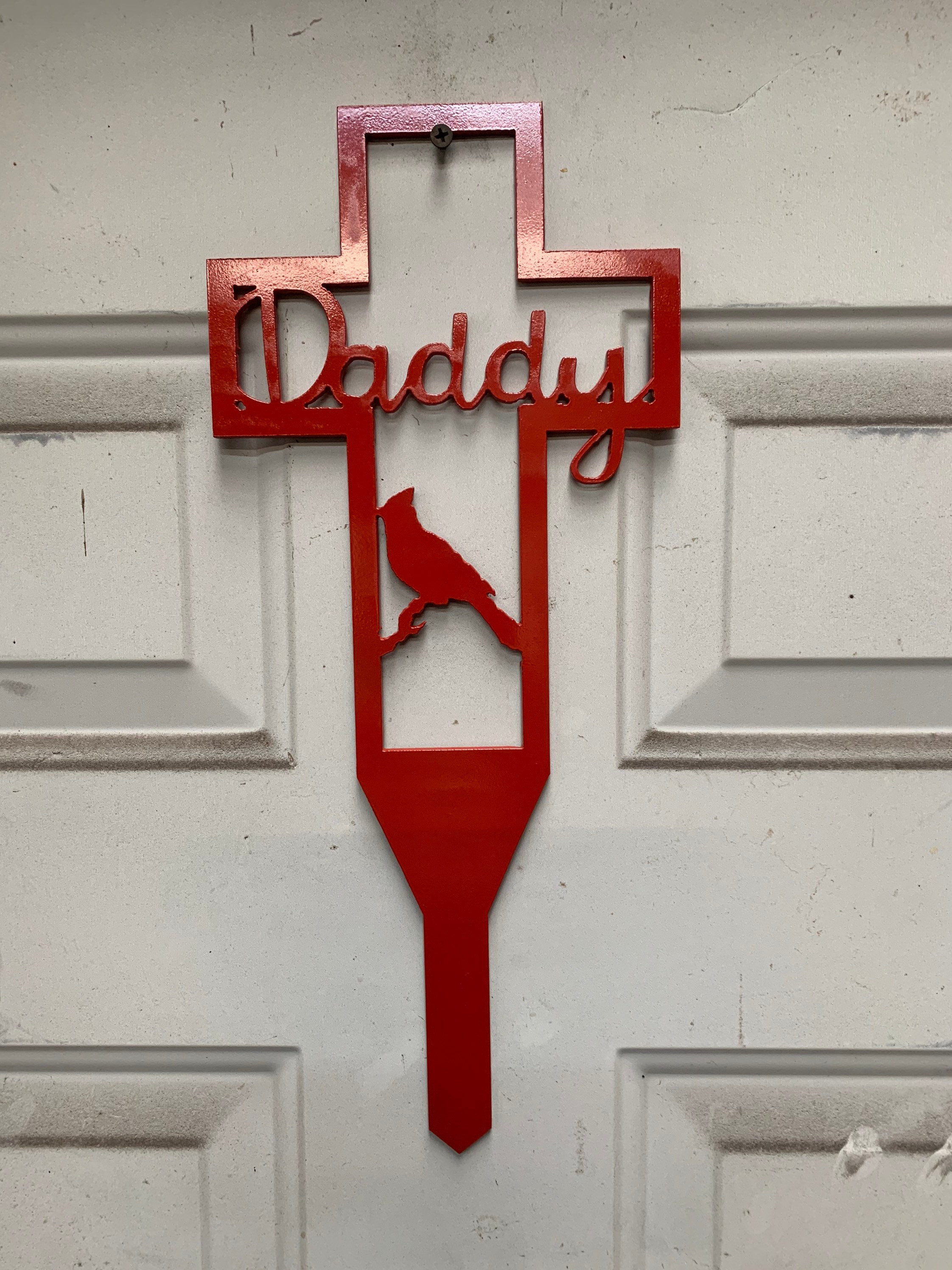 Metal Cross Stake Grave Marker Cemetery Stake Bird | Etsy