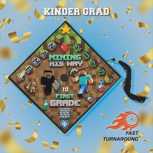 Grad Cap Topper "kinder Grad" Theme - Etsy