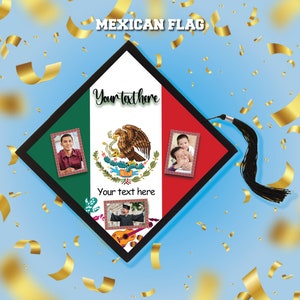 Grad Cap Topper Mexican Flag Theme - Etsy
