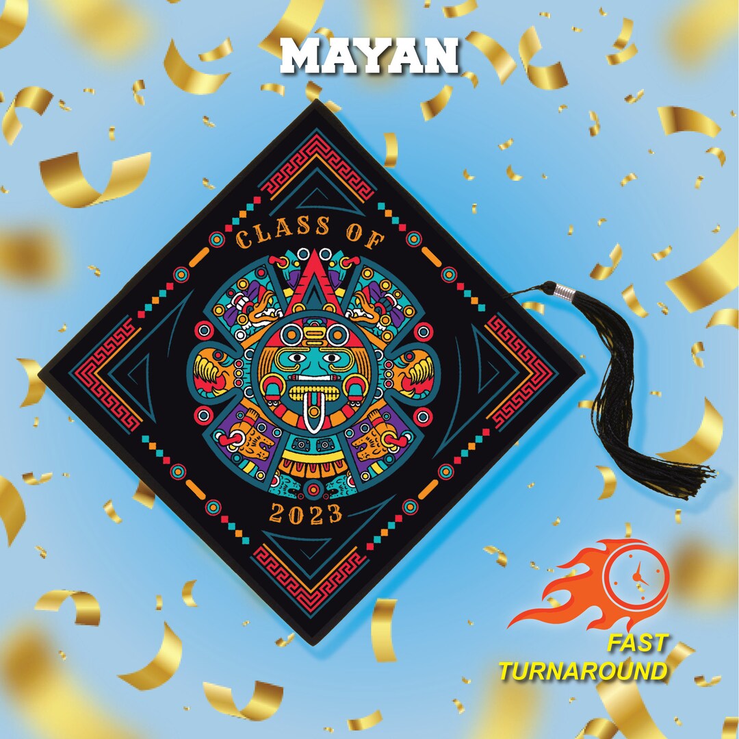 Grad Cap Topper mayan Theme - Etsy