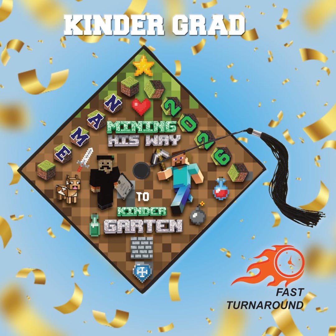 Grad Cap Topper "kinder Grad" Theme - Etsy