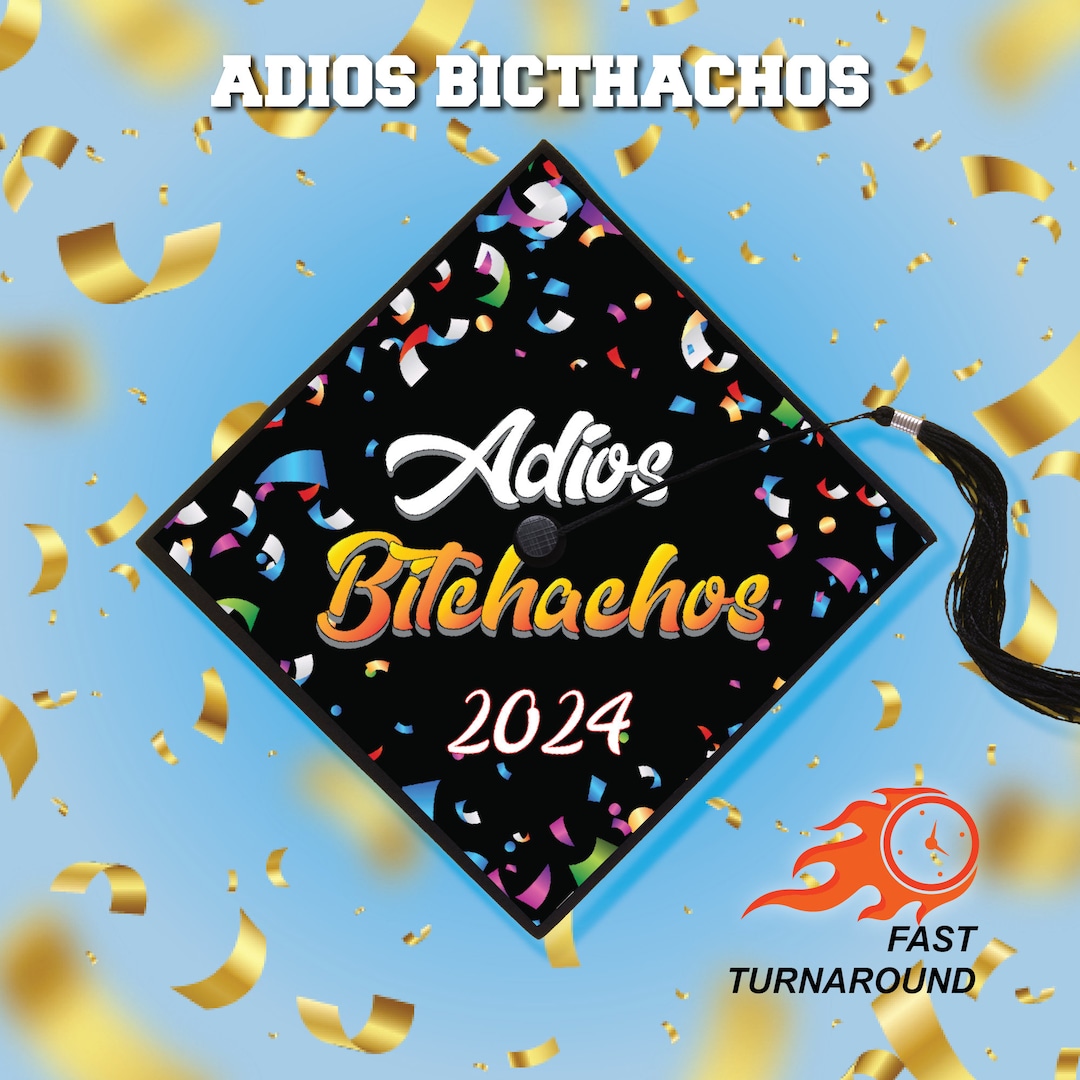 Grad Cap Topper "adios Bichachos" Theme - Etsy