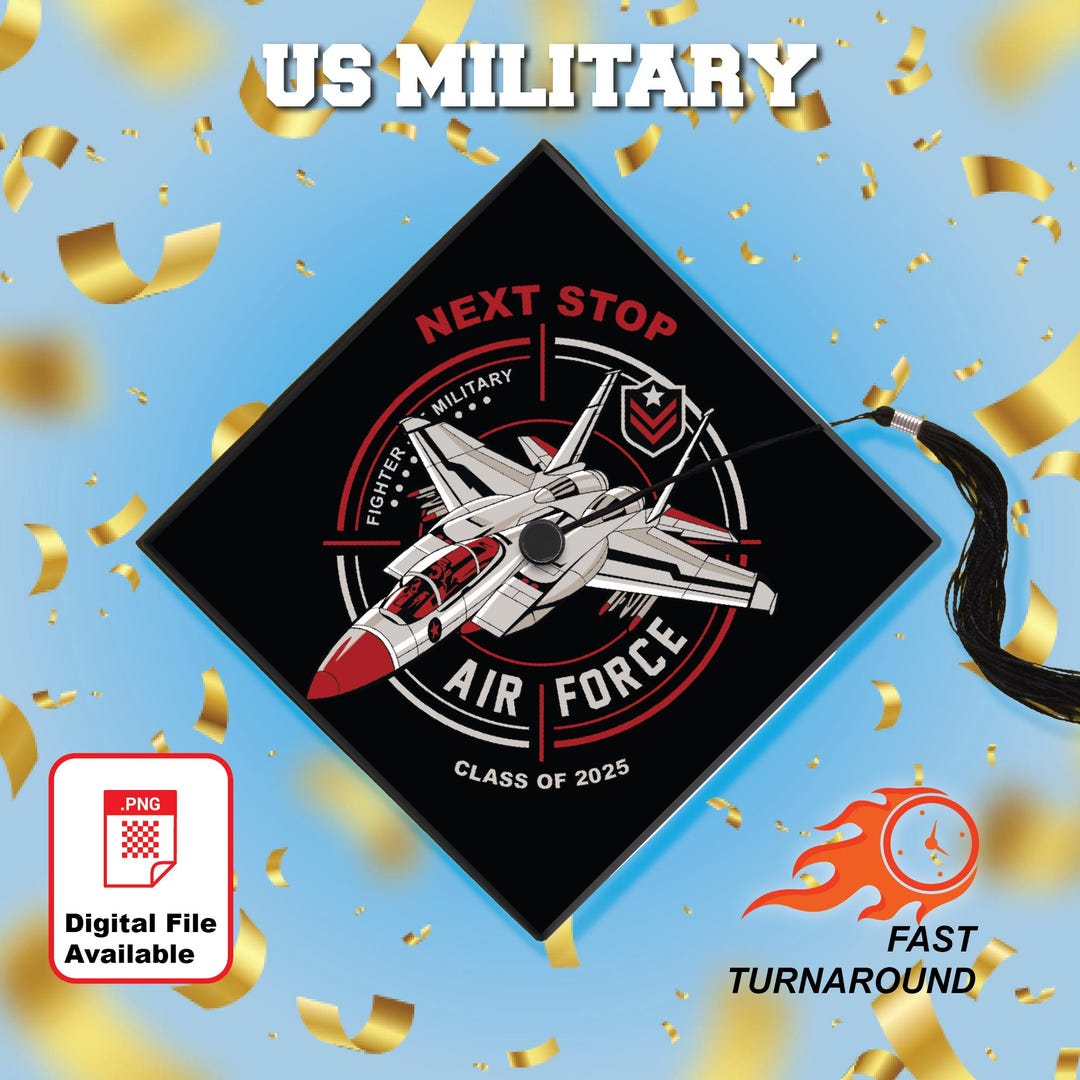 Grad Cap Topper "air Force" Theme - Etsy