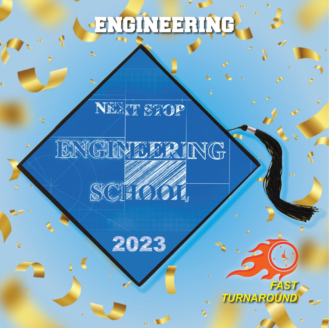 Grad Cap Topper engineering School Theme - Etsy