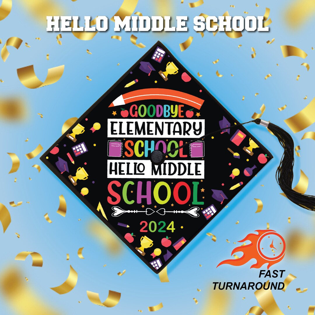 Grad Cap Topper "elementary Grad" Theme - Etsy