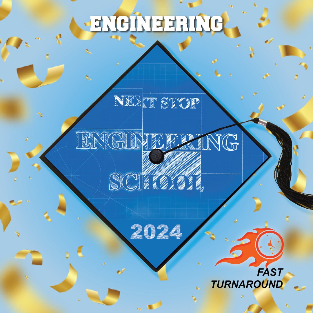 Grad Cap Topper "engineering School" Theme - Etsy