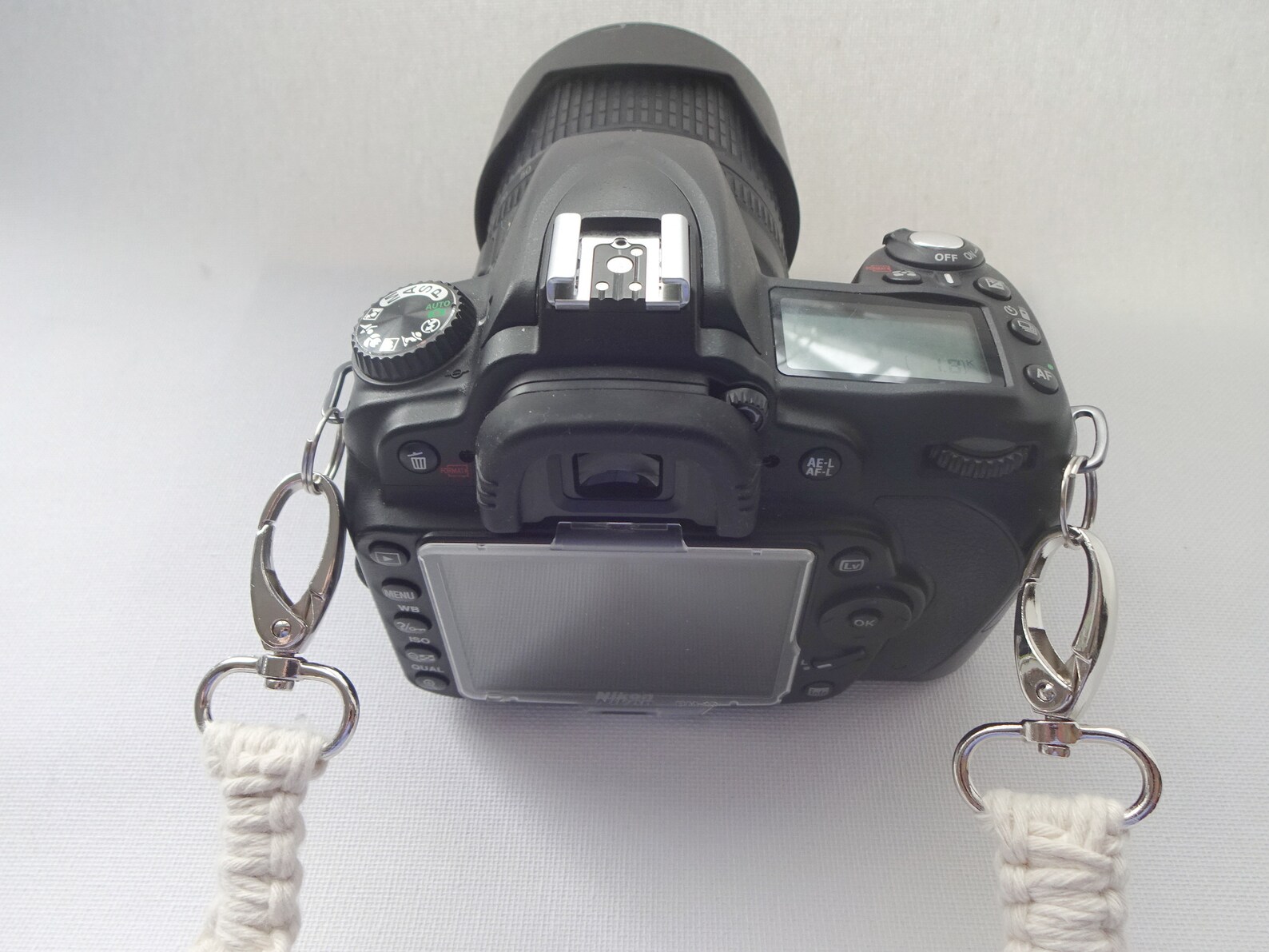 Macrame off White Camera Strap Woven Natural Cotton Cord Shoulder Strap ...