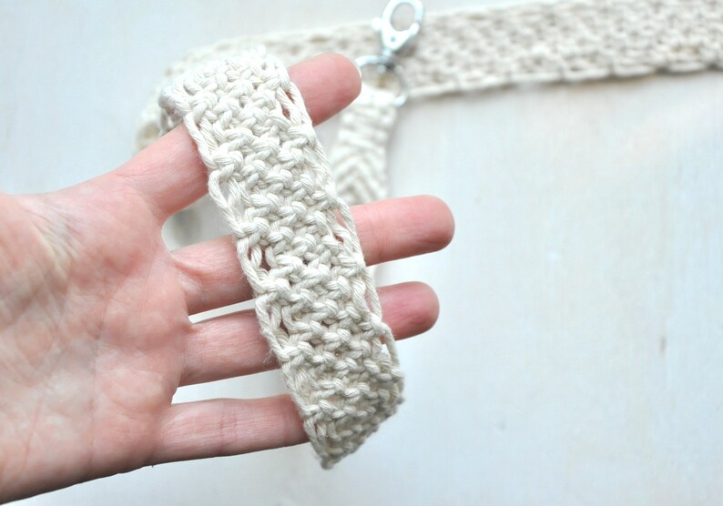 Macrame off White Camera Strap Woven Natural Cotton Cord - Etsy