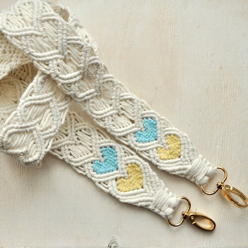 Macrame off White Camera Strap Woven Natural Cotton Rope | Etsy