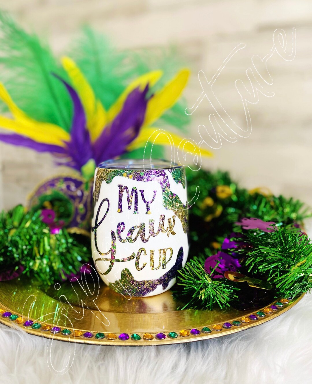 My Geaux Cup Mardi Gras Tumbler - Etsy