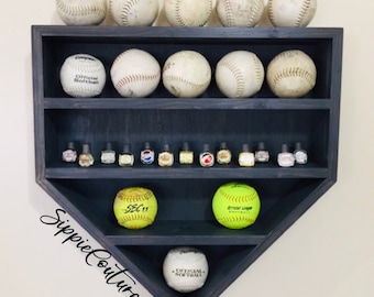 Clear SOFTBALL Display, With Name Plate HOME RUN or Game Ball Display ...