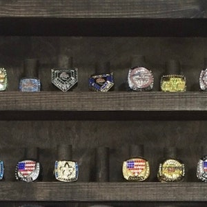 Two Tiered Shadow Box Championship Ring Display Case - Etsy