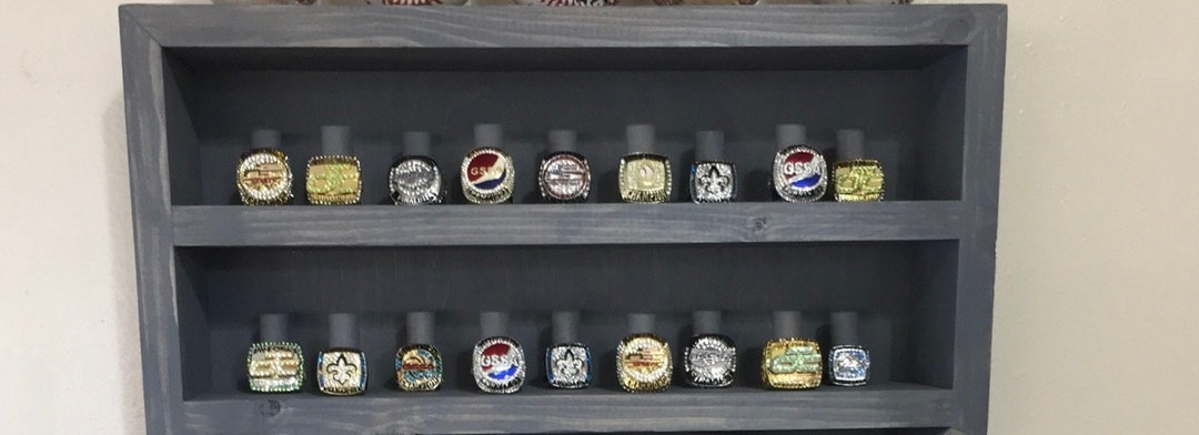 Two Tiered Shadow Box Championship Ring Display Case - Etsy