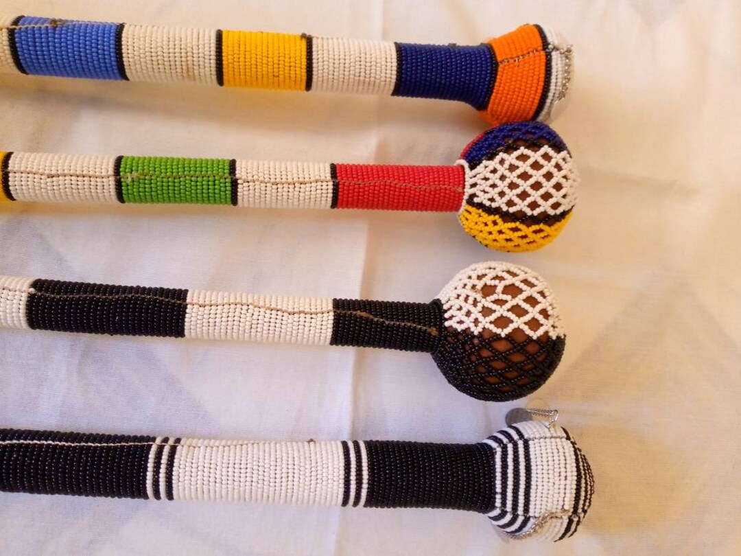 Maasai Beads Rungu, Men Wood Stick, Beaded Stick - Etsy