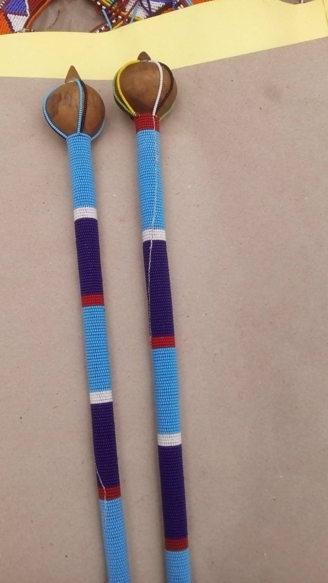 Maasai Beads Rungu, Men Wood Stick, Beaded Stick - Etsy