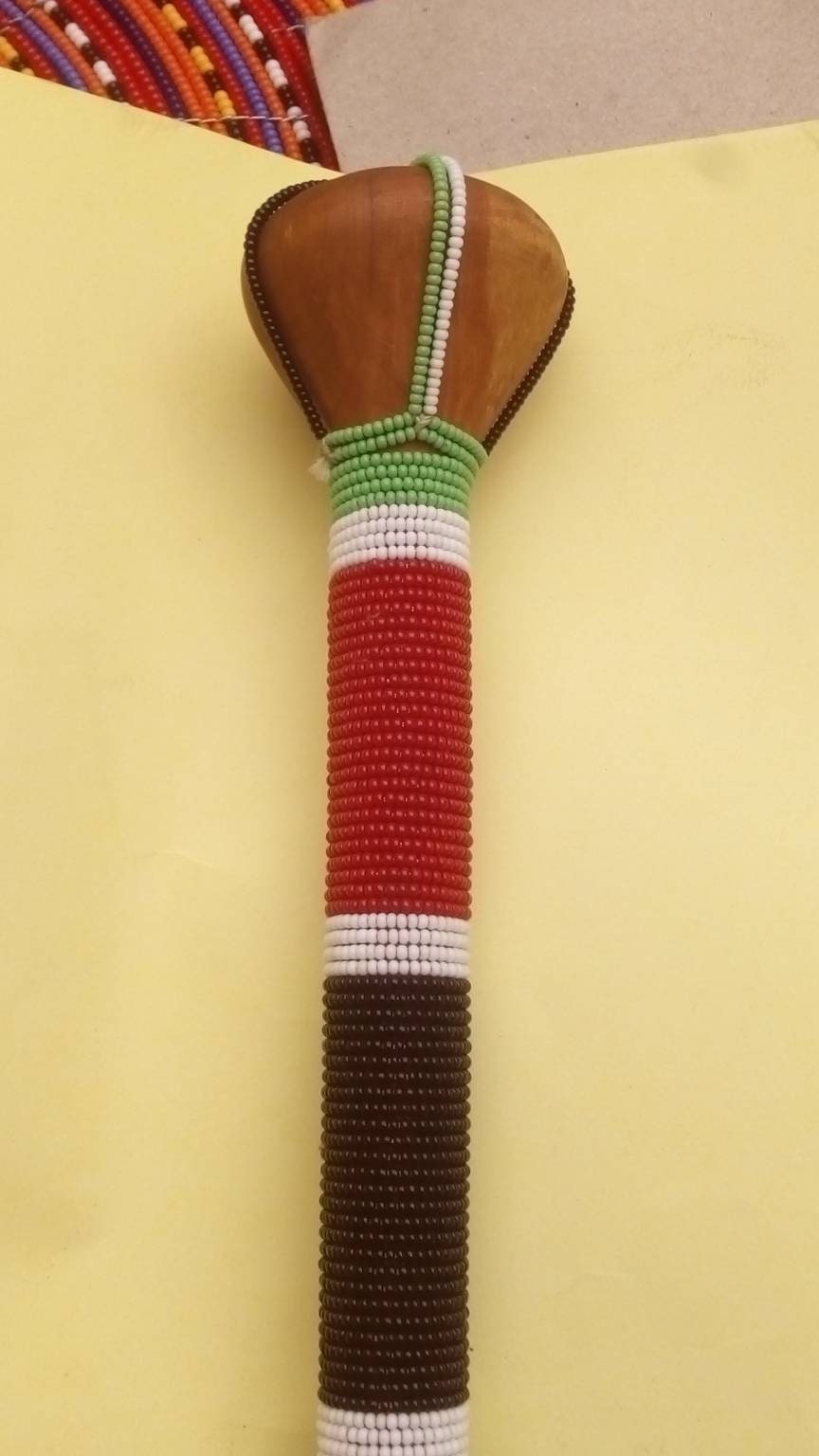Maasai Beads Rungu Men Wood Stick Kenyan Flag Stick Kenyan - Etsy