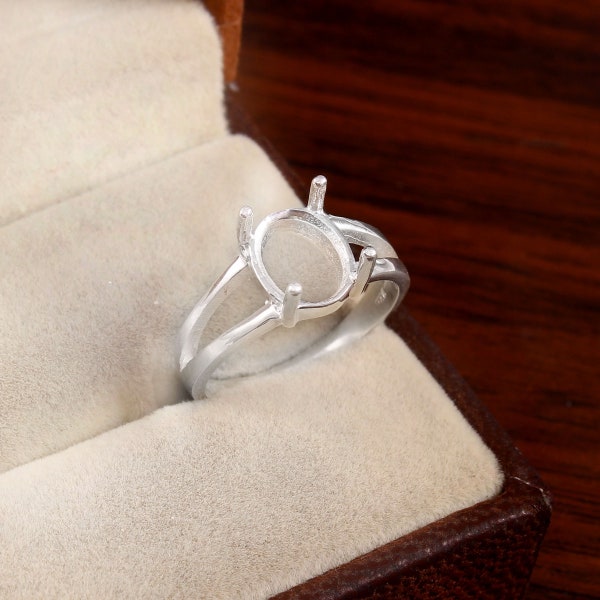 Oval Cathedral Semi Mount Ring - Etsy