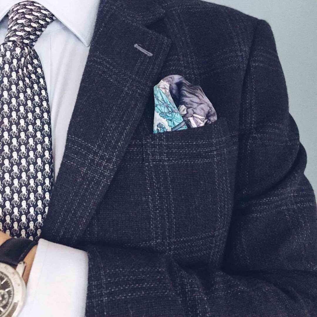 Swedish Viking Gift - Norse Goddess Freya Blue Silk Pocket Square ...