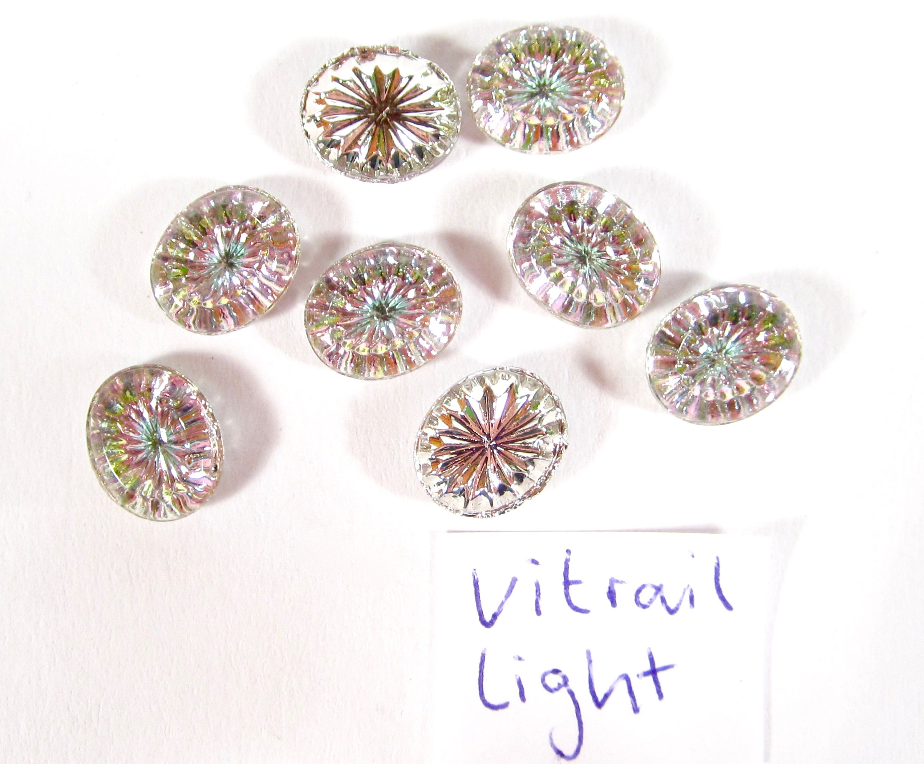 4 Gemstones Handmade Glass Stones 12x10mm Oval Purple Pink Blue Green ...